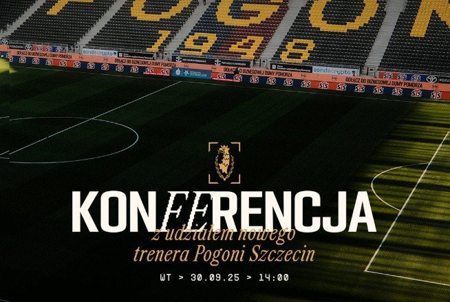 Zapis transmisji z konferencji prasowej nowego trenera Pogoni Szczecin ...