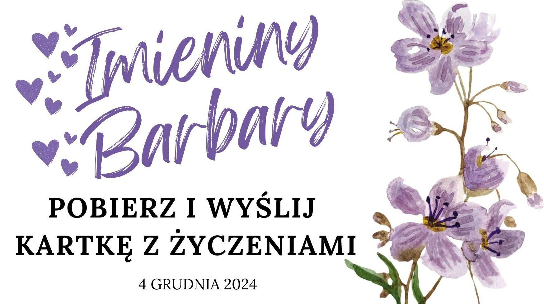 Kartki z życzeniami na imieniny Barbary. Nowe pionowe kartki idealne do ...