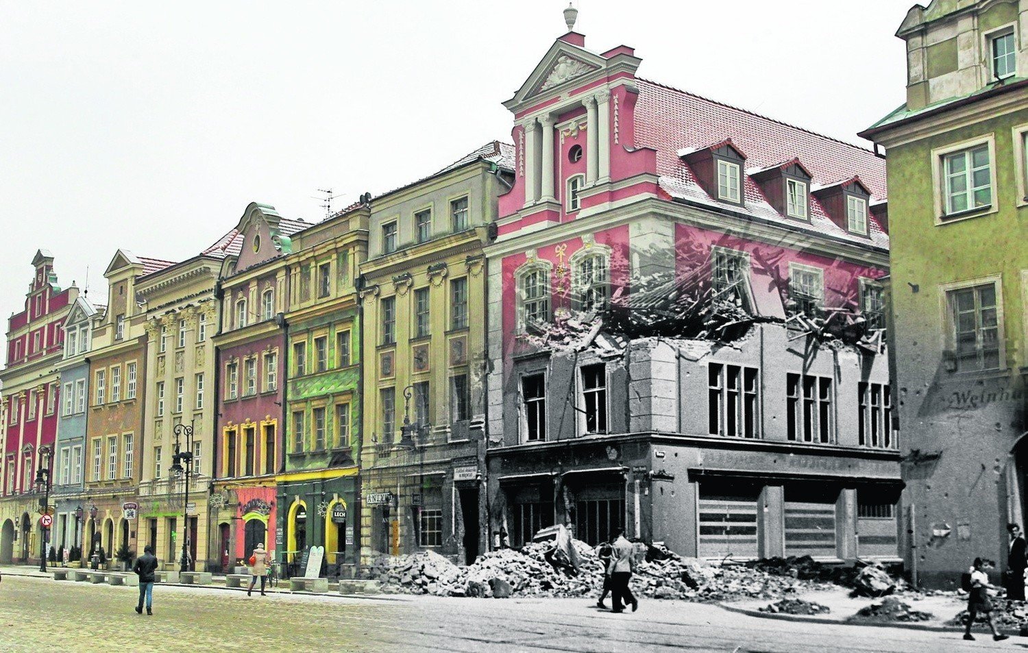 Poznań w 1945 roku. Tak do ruin wracało życie. "Każdy pomagał, jak mógł ...
