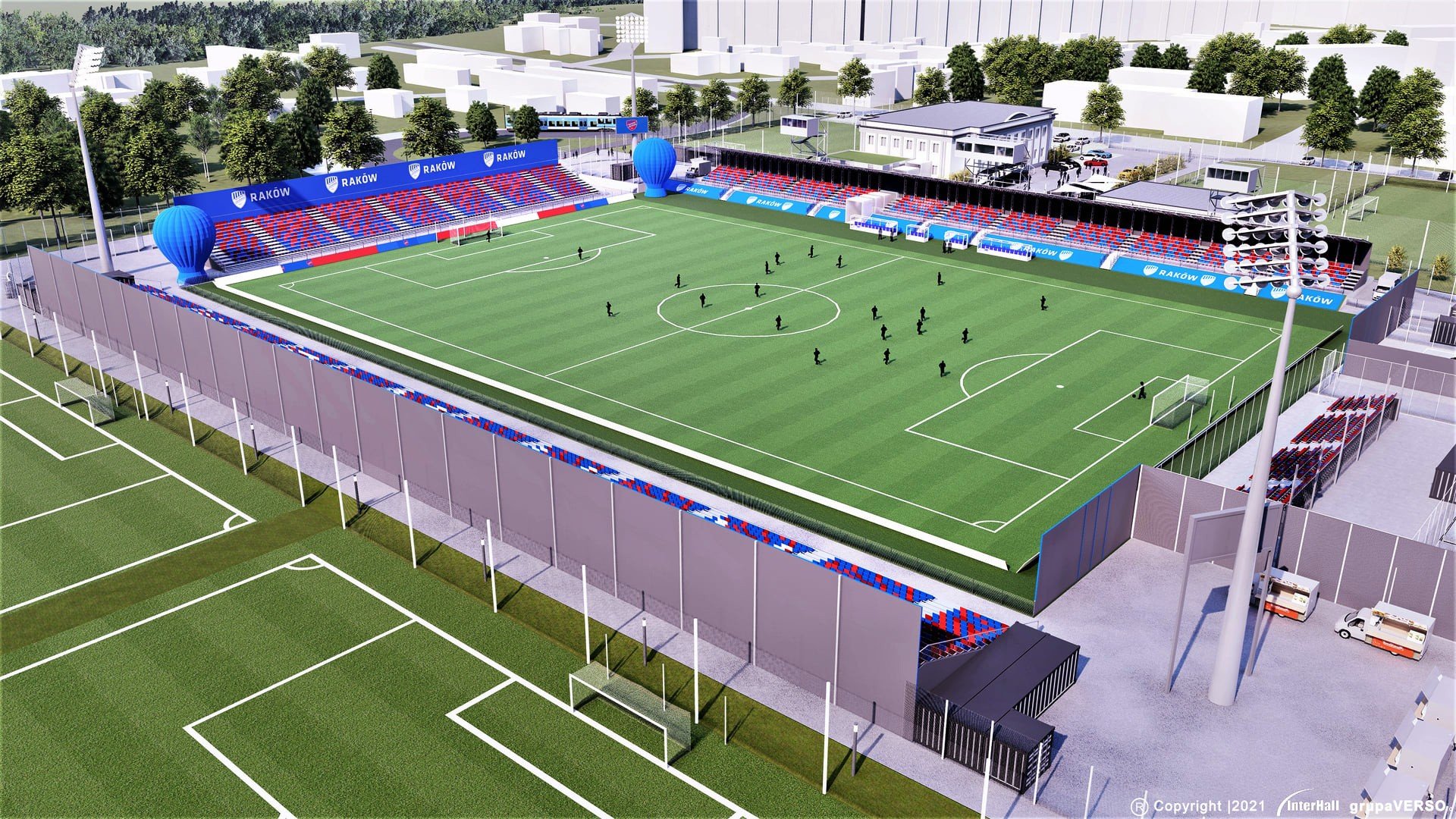 Stadion Rakowa Częstochowa na wizualizacjach prezentuje się kameralnie ...