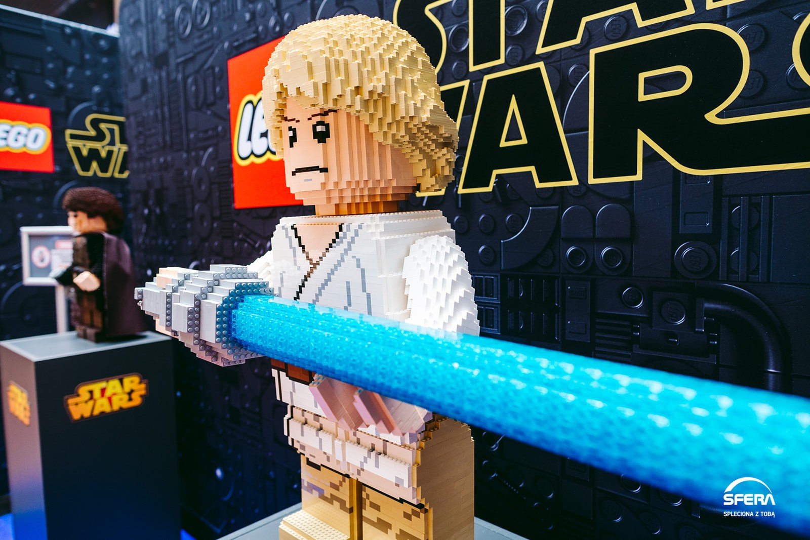 Bielsko-Biała. Wystawa w Galerii Sfera na Dzień Dziecka. Luke Skywalker ...