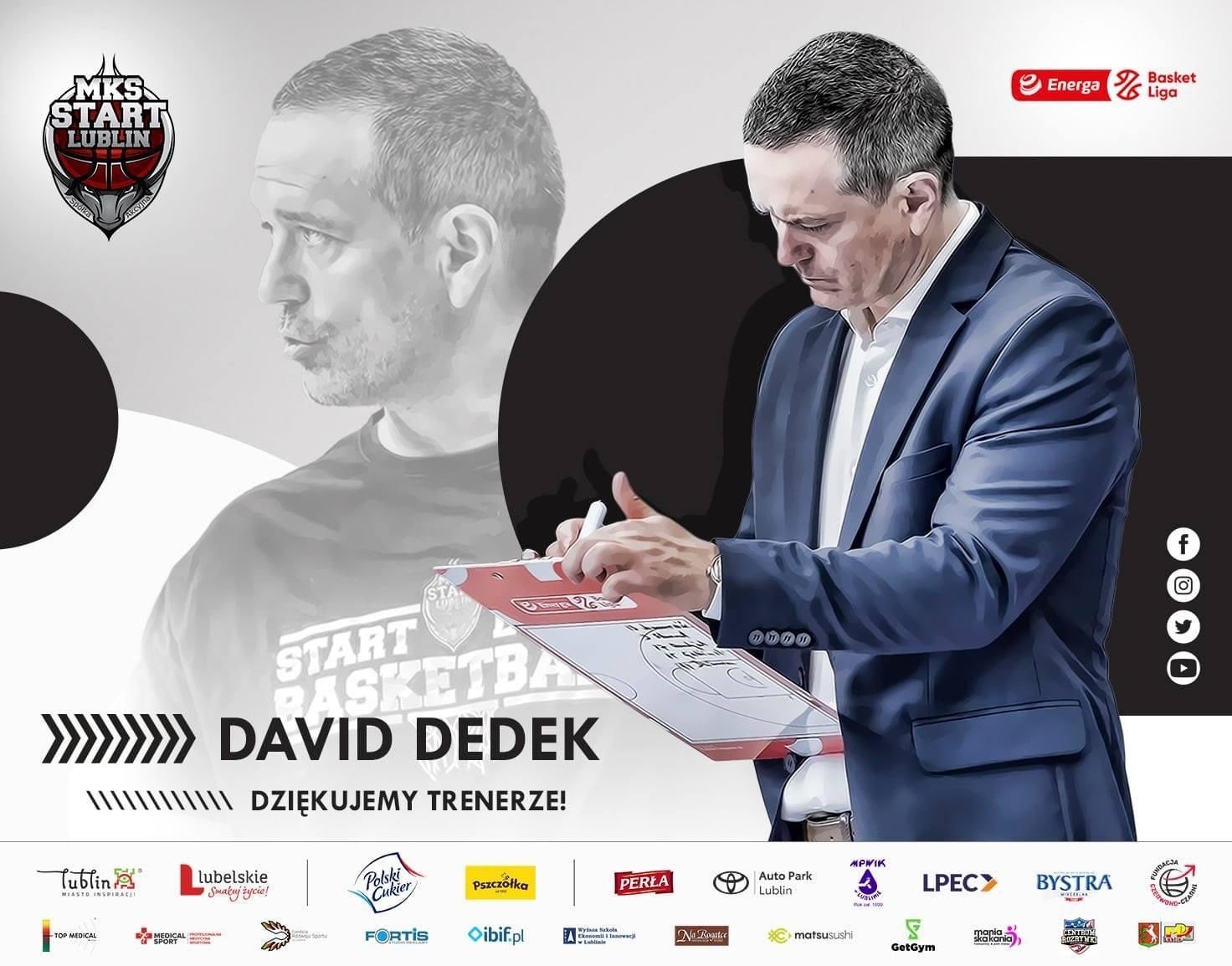 David Dedek nie jest już trenerem koszykarzy Pszczółki Startu. Znamy ...