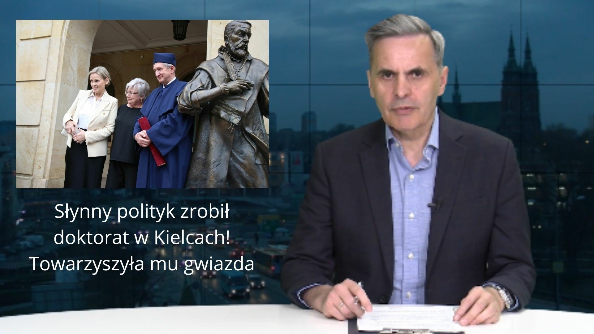 Słynny polityk zrobił doktorat w Kielcach! Towarzyszyła mu gwiazda ...