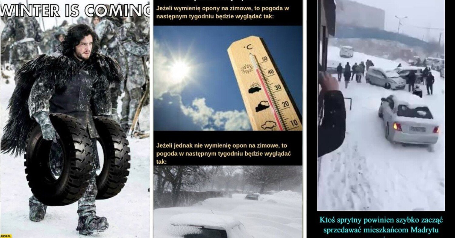 Najzabawniejsze memy o zmianie opon na zimowe. Uśmiechnijcie się i ...