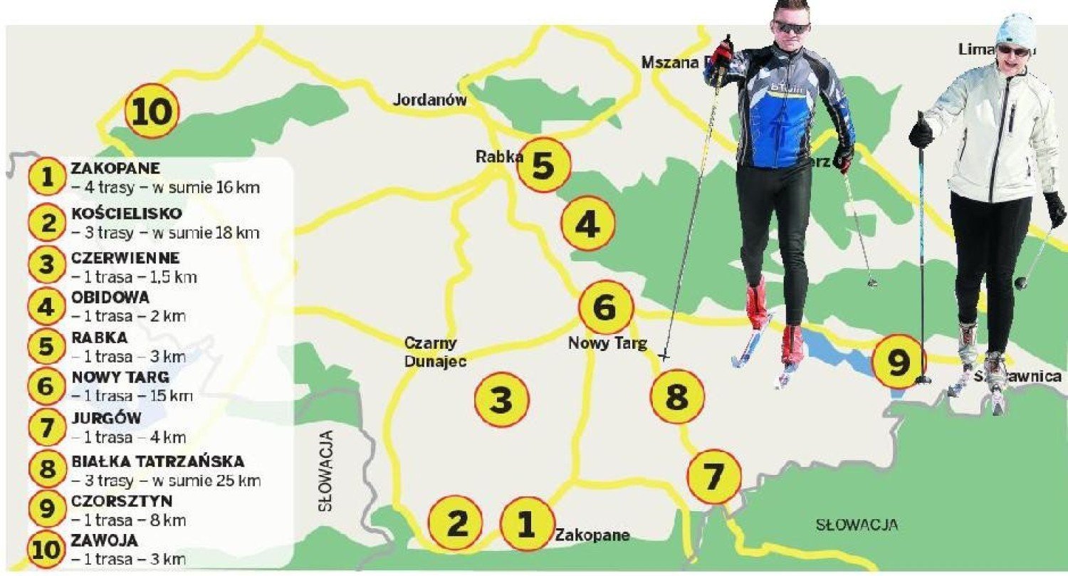 Podhale: Mamy listę tras biegowych [MAPA] | Zakopane Nasze Miasto