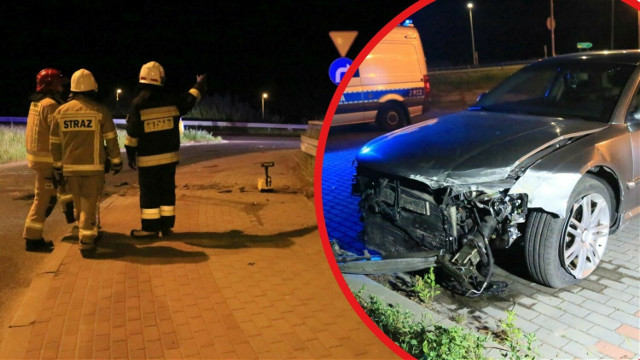 Auto rozbite, a kierowca uciekł. Kierowca audi A8 wjechał w bariery na ...